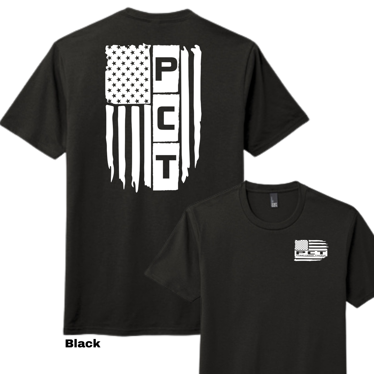 PCT Short Sleeve - front & back - Black – A Little Bit of Personal Style